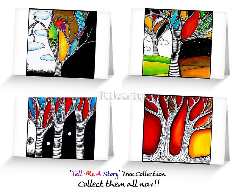 "Tree Collection Cards" by littlearty | Redbubble