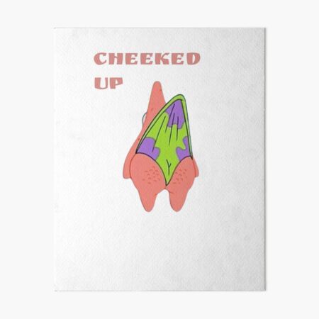"Patrick Star Cheeked Up" Art Board Print by TheBungalow | Redbubble