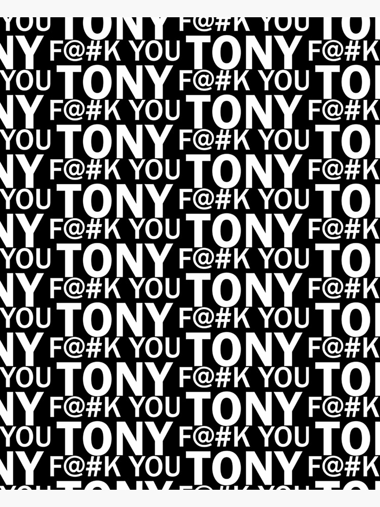 "F@K You Tony Funny Dog Meme Graphic " Sticker for Sale by ...
