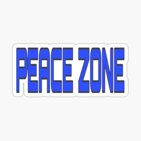 "Peace Zone" Sticker by EBCjr | Redbubble