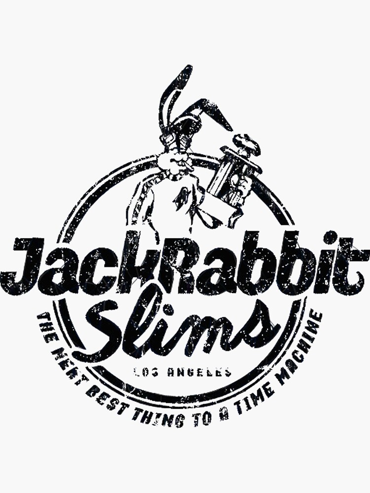 "JACK RABBIT SLIMS " Sticker by MostTans | Redbubble