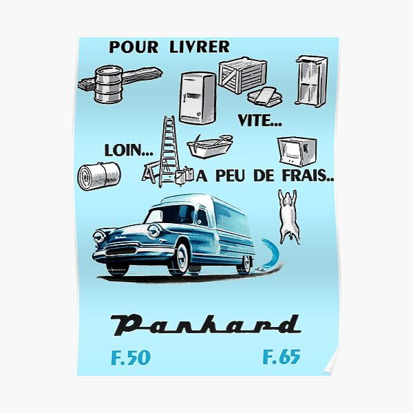 "PANHARD VAN - ADVERT" Poster for Sale by ThrowbackM3 | Redbubble