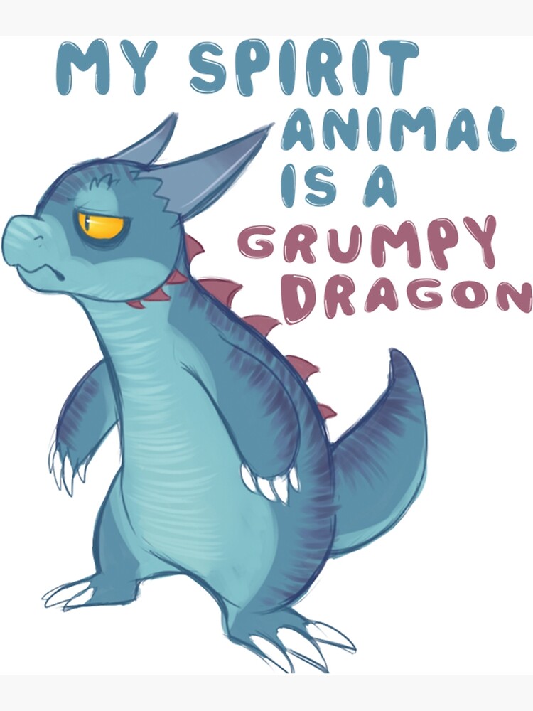 Lámina fotográfica «My Spirit Animal Is A Grumpy Dragon- dragón de ...