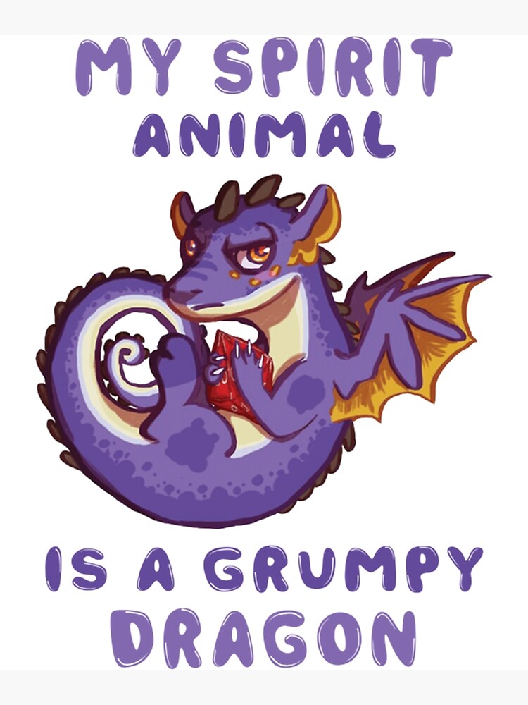 Lámina fotográfica «My Spirit Animal Is A Grumpy Dragon- dragón de ...