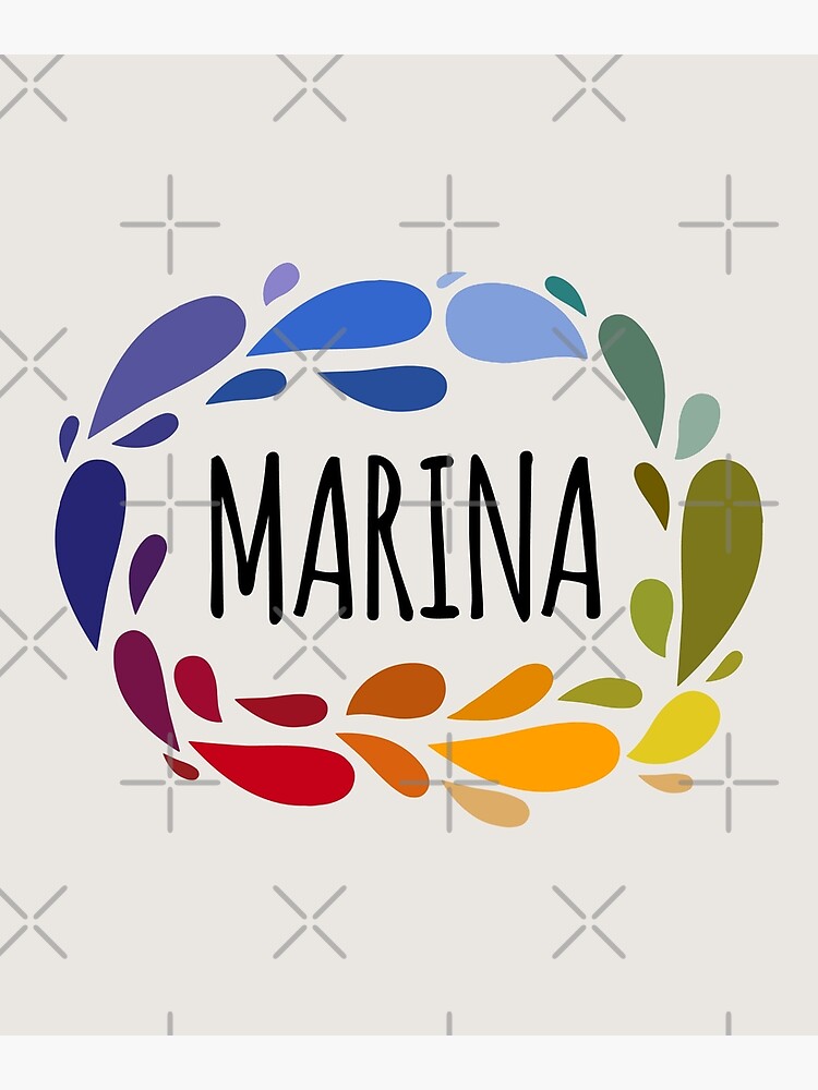 "Marina Name Cute Colorful Gift Named Marina" Poster for Sale by ...