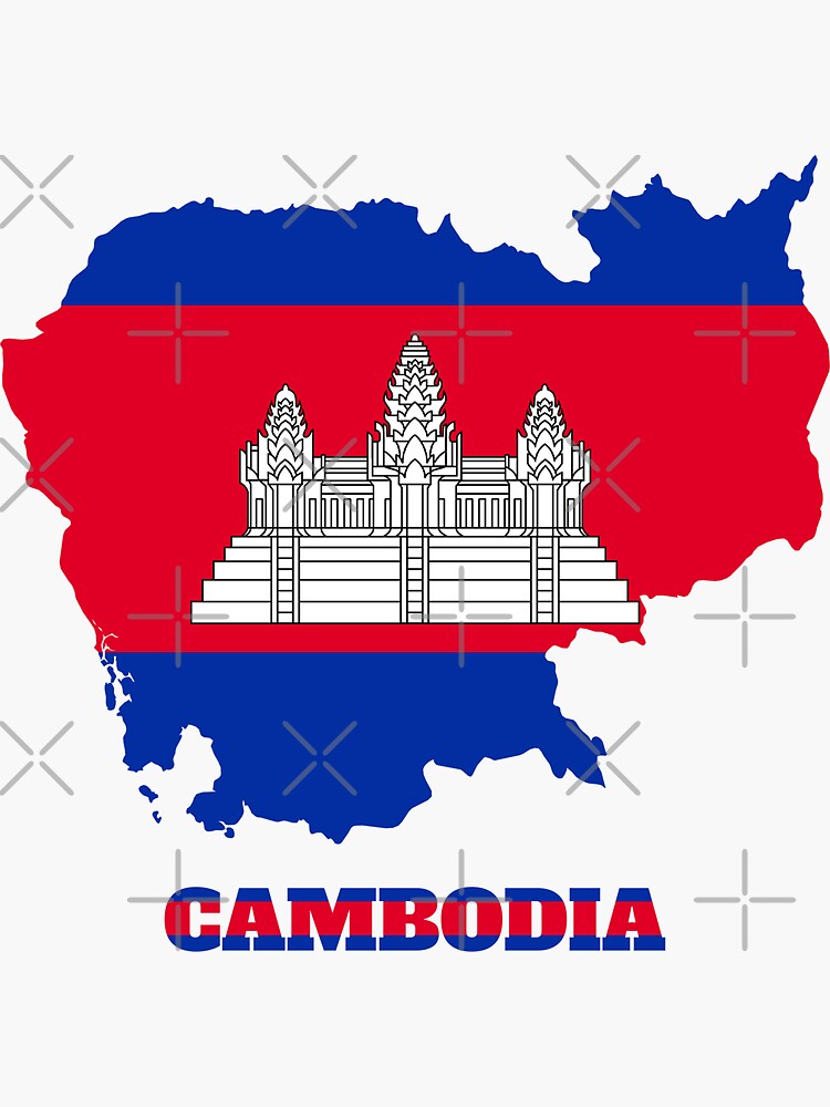 Cambodia Flag Map Amazon.com : Double Sided Flag Map Of Cambodia 3x5