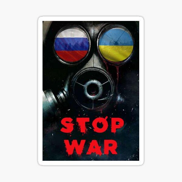 "no war Russia Ukraine" Sticker for Sale by merrittarturo4 | Redbubble