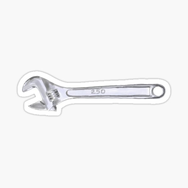 "Adjustable wrench" Sticker for Sale by evk-art | Redbubble