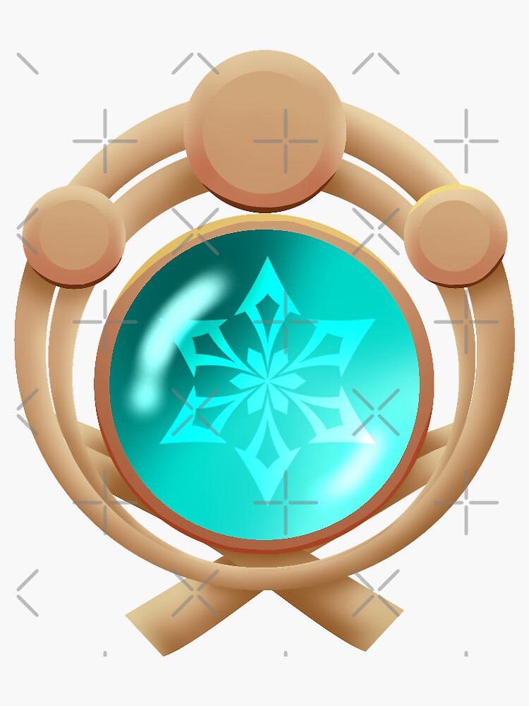 "Genshin Impact Inazuma Cryo Vision" Sticker von James-or-not | Redbubble
