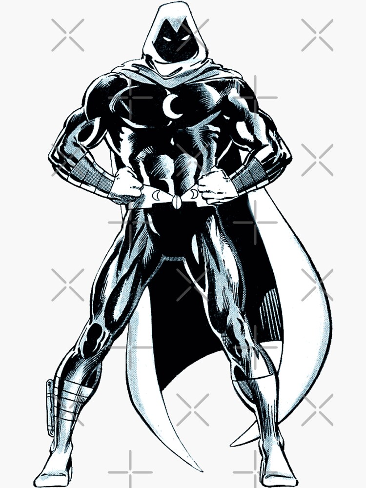 "Moon Knight Heroic Stand" Sticker by Winederful | Redbubble