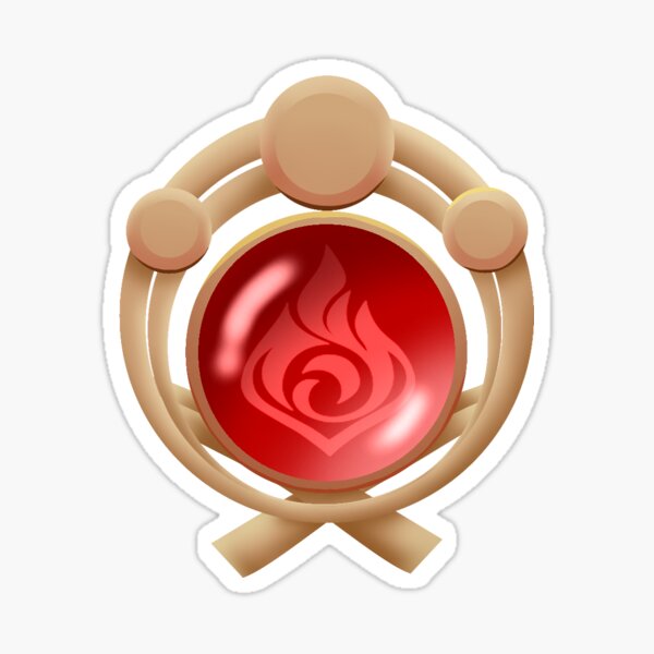 "Genshin Impact Inazuma Pyro Vision" Sticker by James-or-not | Redbubble