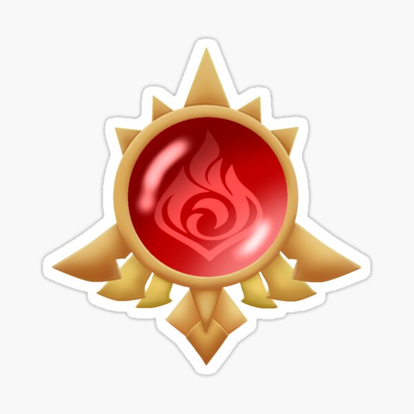 "Genshin Impact Mondstadt Pyro Vision" Sticker for Sale by James-or-not ...