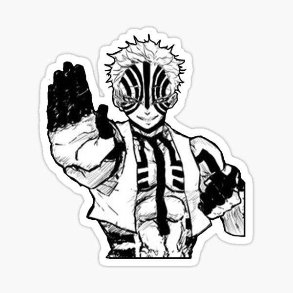 " AKAZA -DEMON SLAYER" Sticker by minafayez | Redbubble