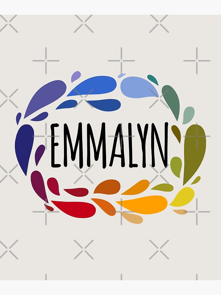 "Emmalyn Name Cute Colorful Gift Named Emmalyn" Poster for Sale by ...