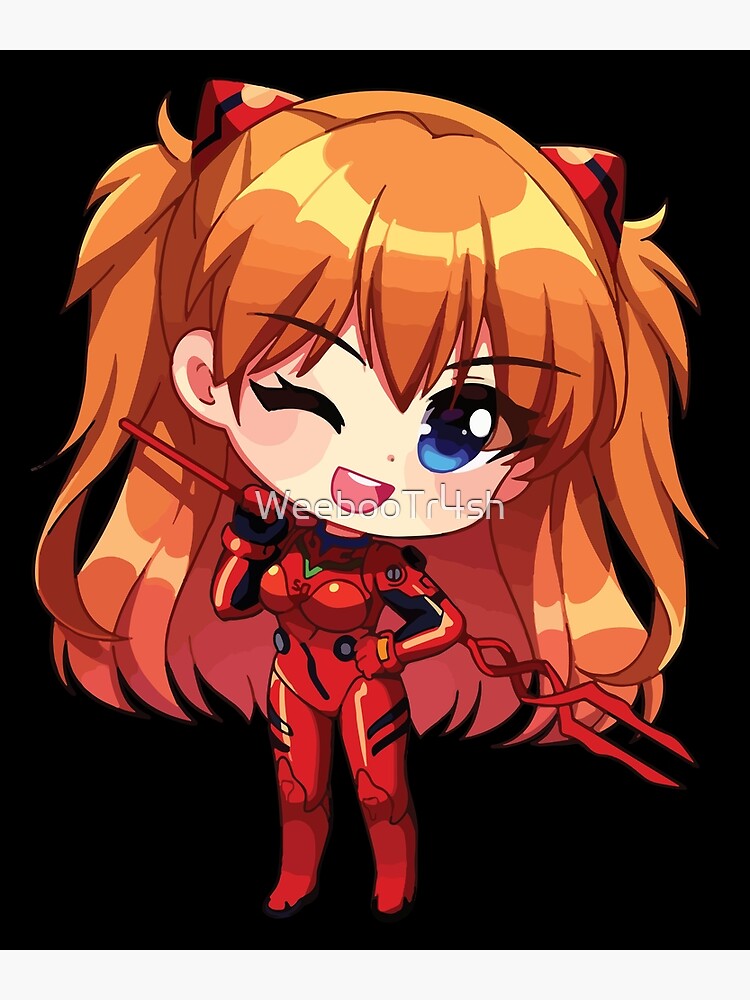 "Asuka Langley Soryu Chibi Neon Genesis Evangelion" Poster for Sale by ...