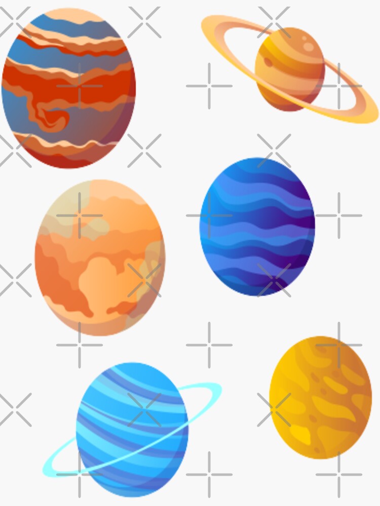 "solar system stickers" Sticker for Sale by rkiaben | Redbubble