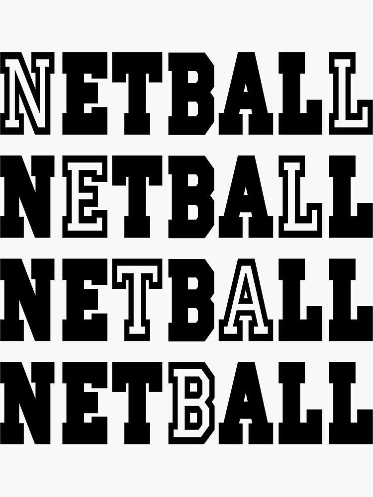 "Netball WORD" Sticker by Jamaika-Vuppir | Redbubble