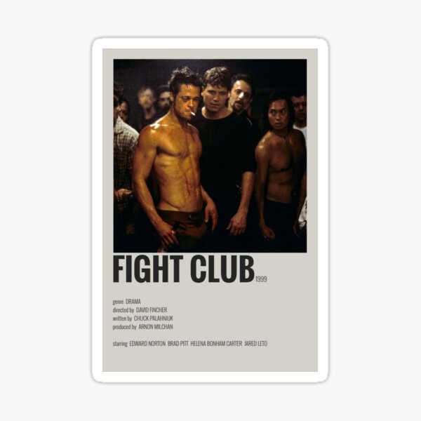 "Fight club poster" Sticker by sranje | Redbubble