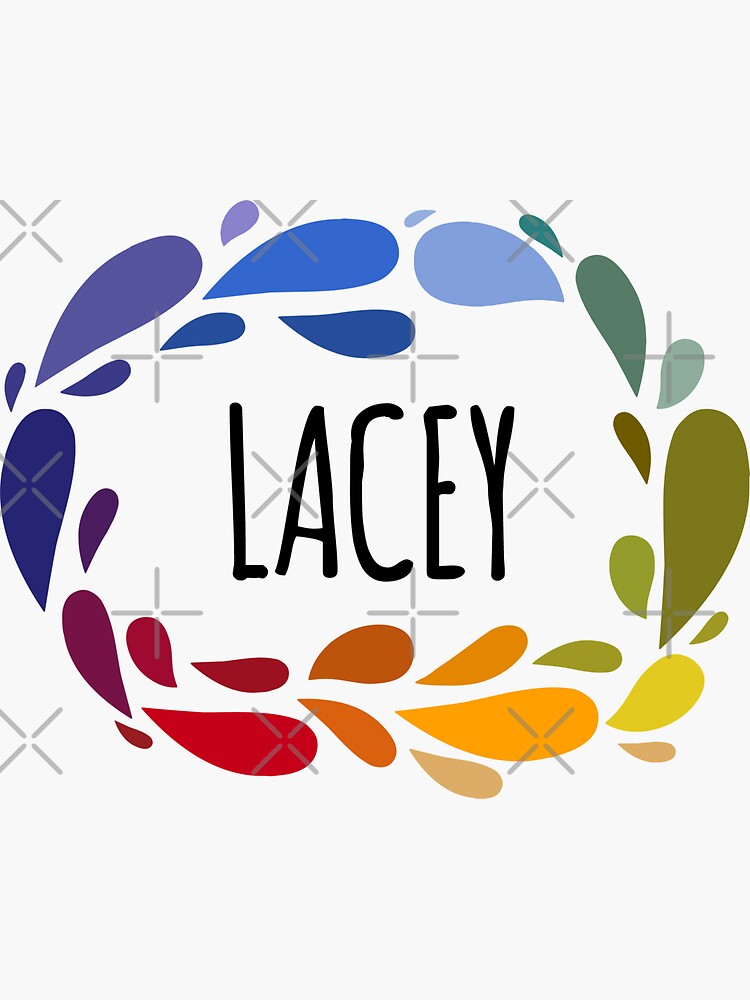 "Lacey Name Cute Colorful Gift Named Lacey" Sticker by kindxinn | Redbubble