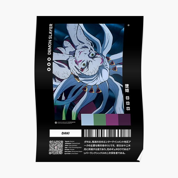 "Daki - Demon Slayer (Kimetsu no Yaiba) | (s2.v1) | #DSLDAK0109" Poster ...