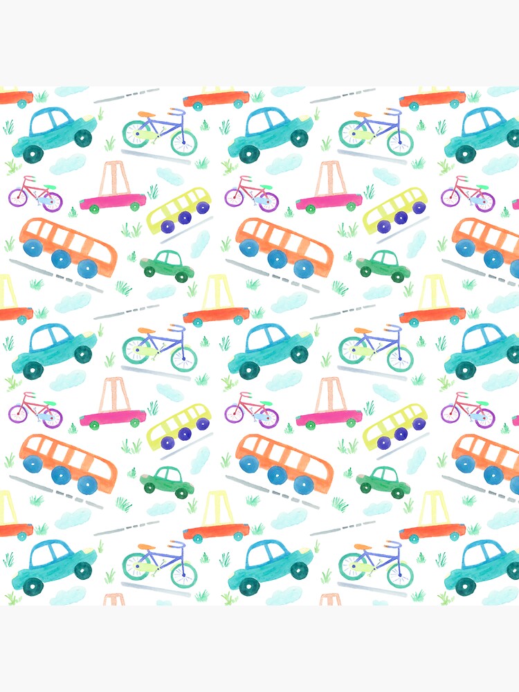 "Cars, Buses and Bikes in Traffic" Sticker for Sale by ZagackaYo ...
