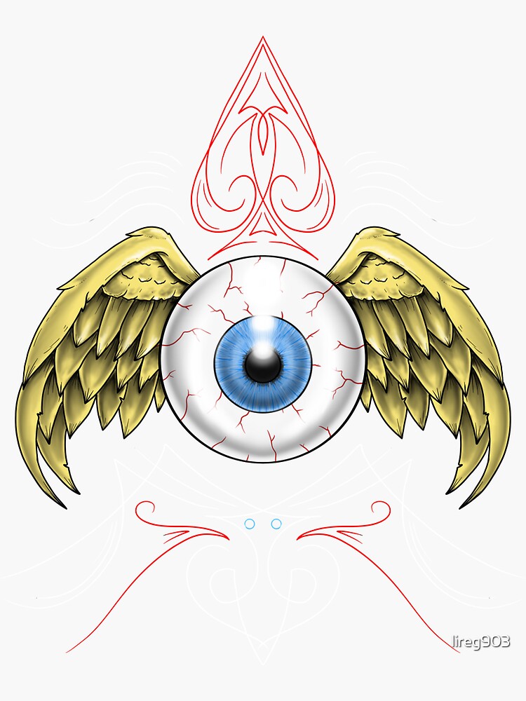 "Pinstripe eye, old school!" Sticker by lireg903 | Redbubble