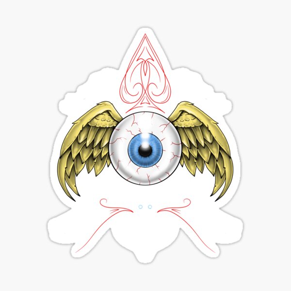 "Pinstripe eye, old school!" Sticker by lireg903 | Redbubble