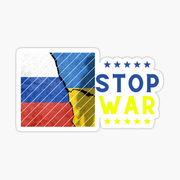 "Stop War Ukraine vs Russia" Sticker for Sale by jubileedanniel | Redbubble
