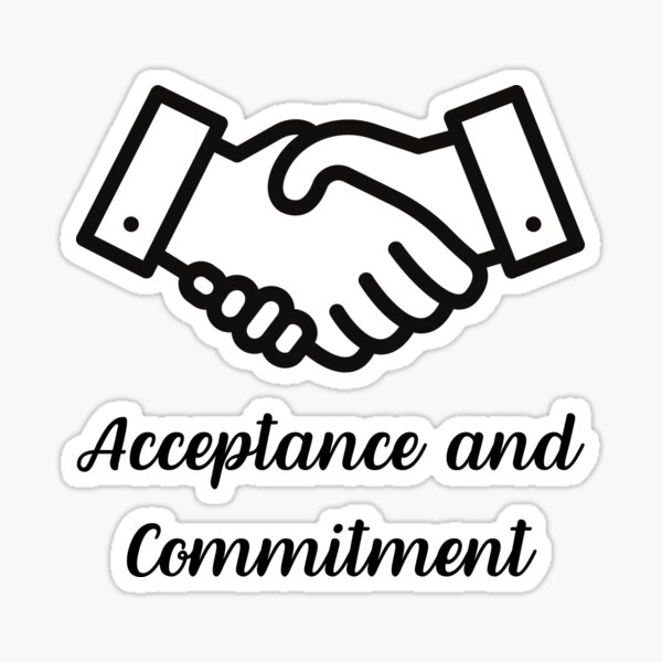 "acceptance and commitment" Sticker by satti94 | Redbubble