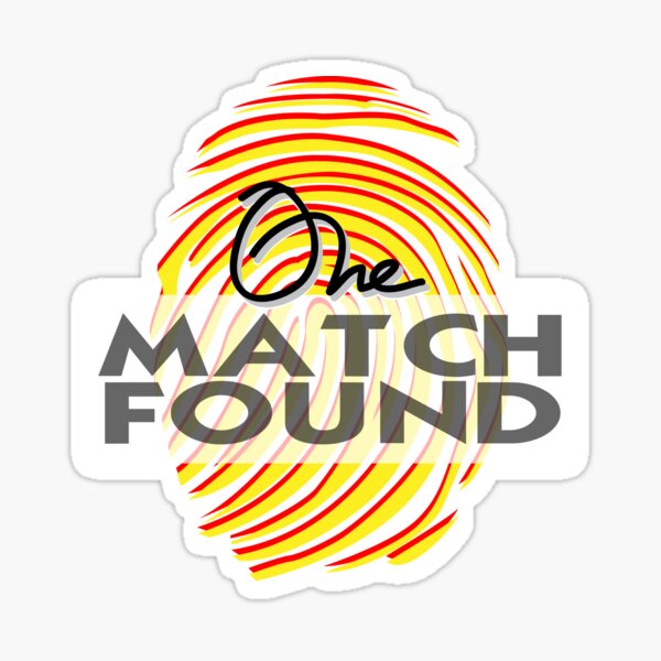 "Match Found" Sticker by ekkallol | Redbubble