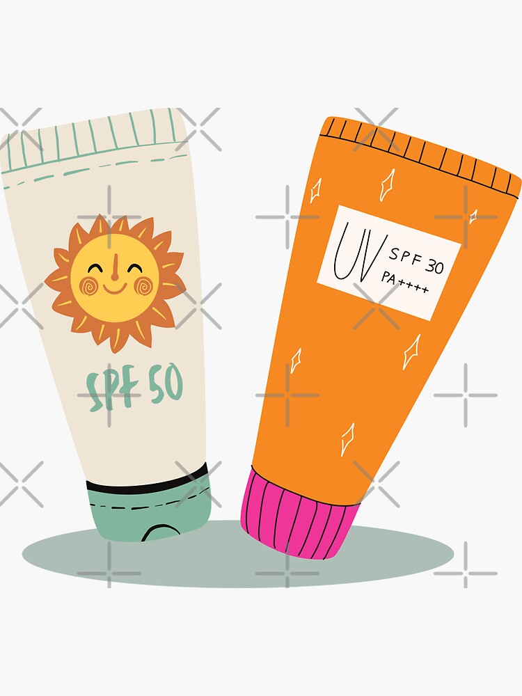 "SPF Sunscreen | Wear your spf!" Sticker by gronly | Redbubble
