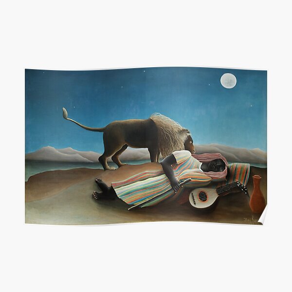 "Henri Rousseau Original Art Painting The Sleeping Gypsy La Bohémienne ...