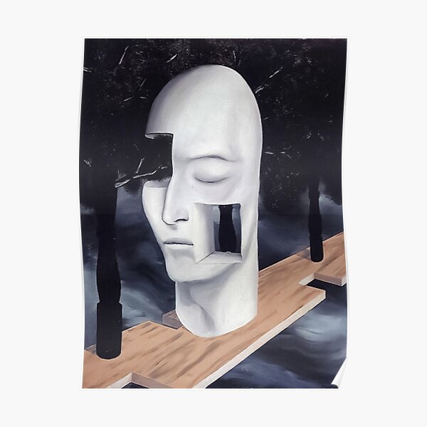 "Rene Magritte - The Face of Genius" Poster for Sale by Lolc | Redbubble