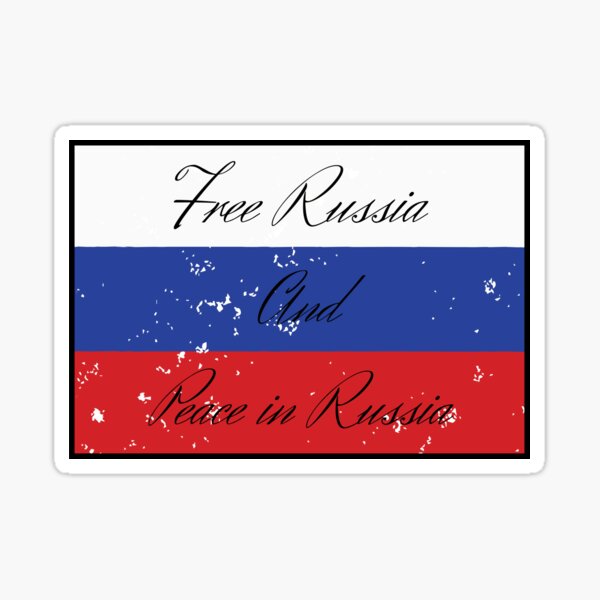 "peace in Russia" Sticker by JovaOffiziell | Redbubble