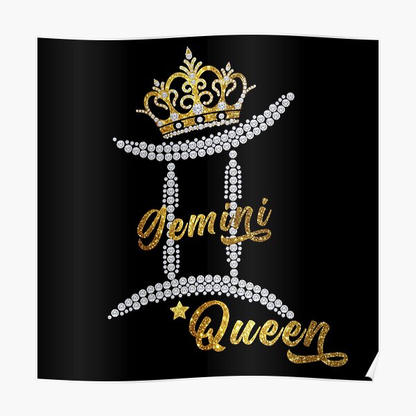 "zodiac birthday queen Gemini" Poster for Sale by Johnny-Angel | Redbubble
