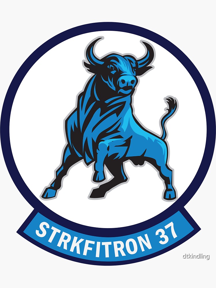 "STRIKE FIGHTER SQUADRON 37 NEW" Sticker for Sale by dtkindling | Redbubble