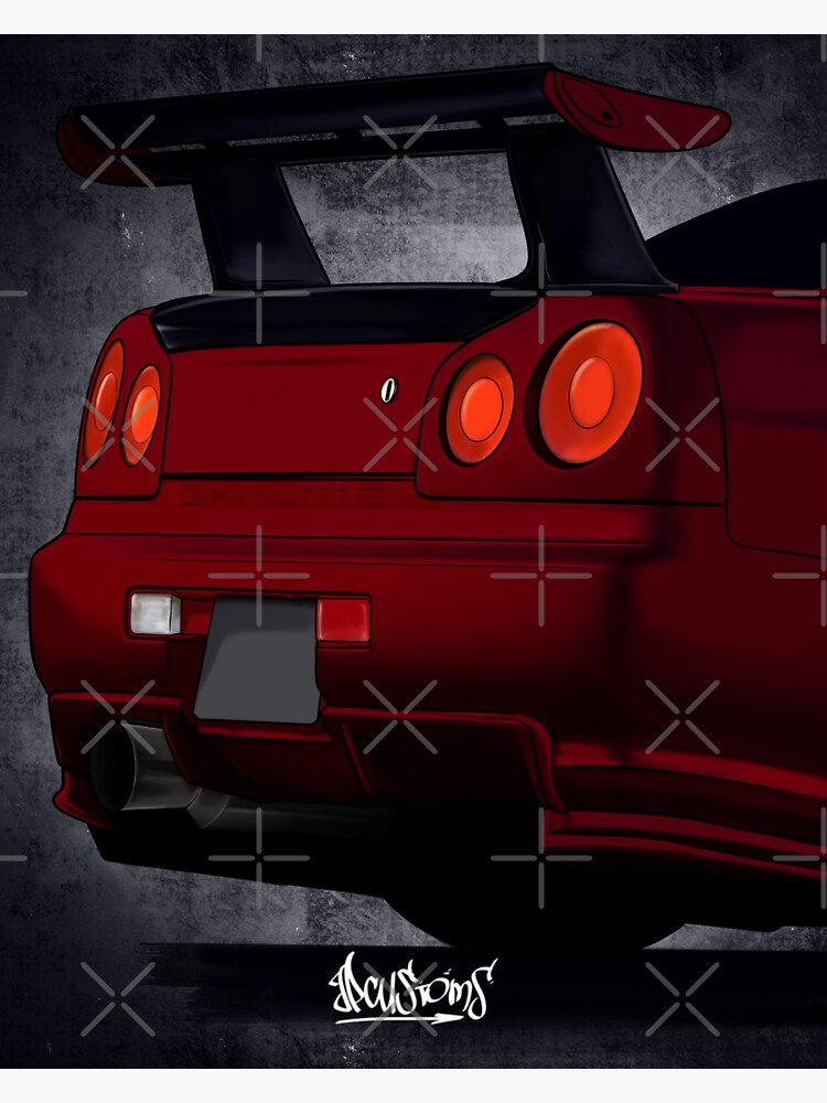 "Nissan Skyline R34 GTR JDM " Sticker by JDMCarStuff | Redbubble