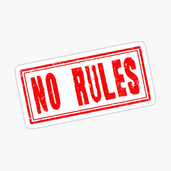 "No Rules (Vintage Retro Stamp)" Sticker by SassyClassyMe | Redbubble