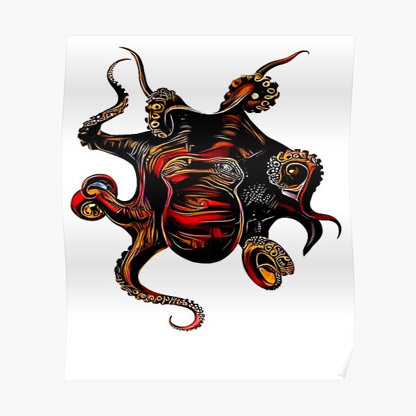 "octopus art" Poster for Sale by Viralag | Redbubble