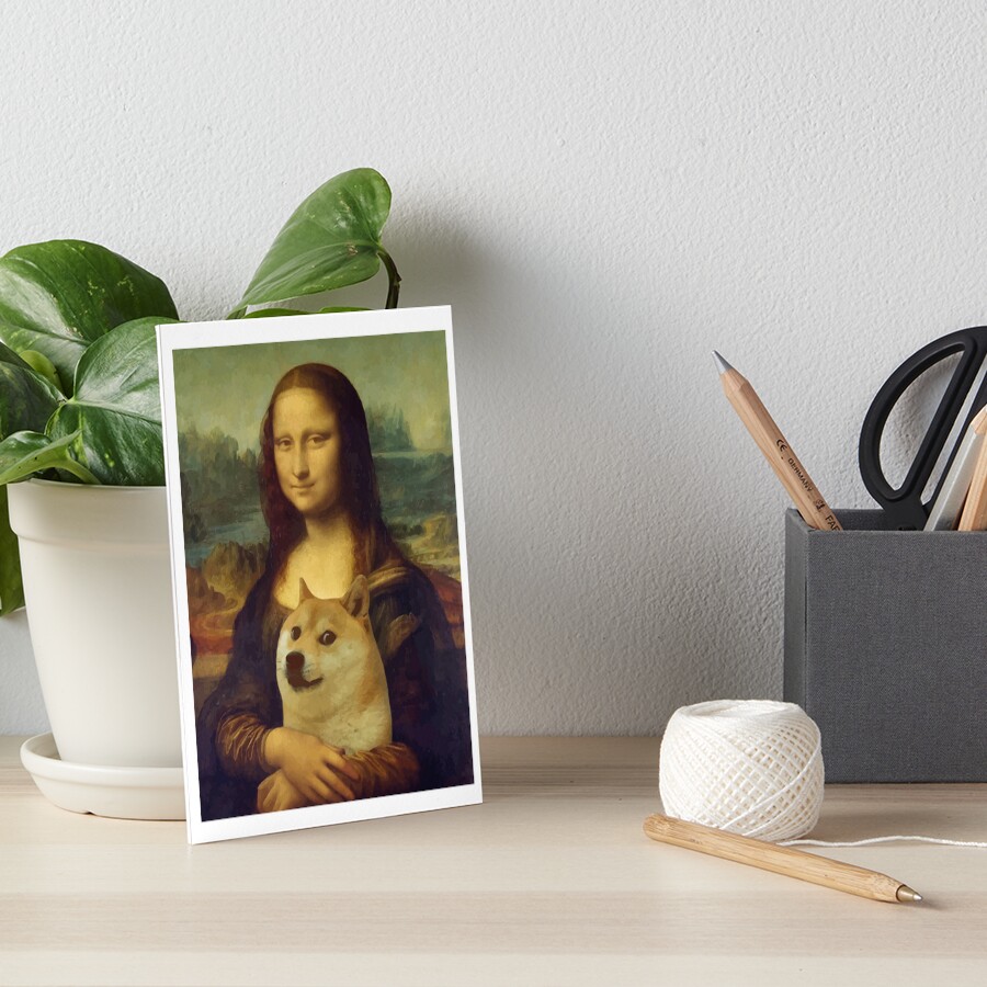 "Mona Lisa with Doge" Poster for Sale by AndyTats | Redbubble