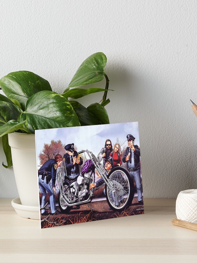 "Motorcycle Art - Biker Art by David Mann - Easy Rider" Art Board Print ...