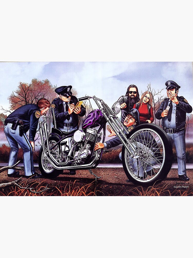 "Motorcycle Art - Biker Art by David Mann - Easy Rider" Sticker for ...