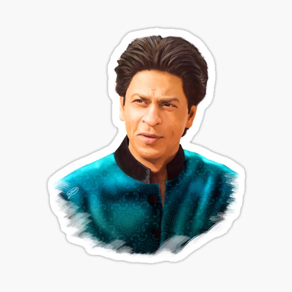 "Shah Rukh Khan Digital Painting" Sticker for Sale by KarimStudio ...