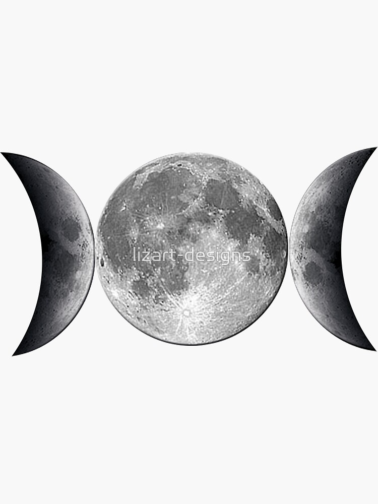 "Triple Moon" Sticker for Sale by lizart-designs | Redbubble