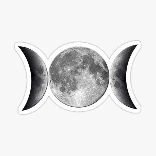 "Triple Moon" Sticker for Sale by lizart-designs | Redbubble
