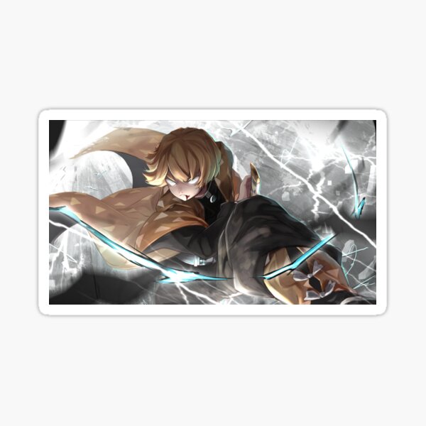 "Zenitsu from Demon Slayer" Sticker by shopscars | Redbubble