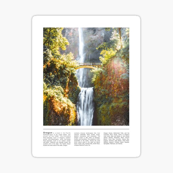 "Multnomah Falls Oregon" Sticker for Sale by anthonylonder | Redbubble