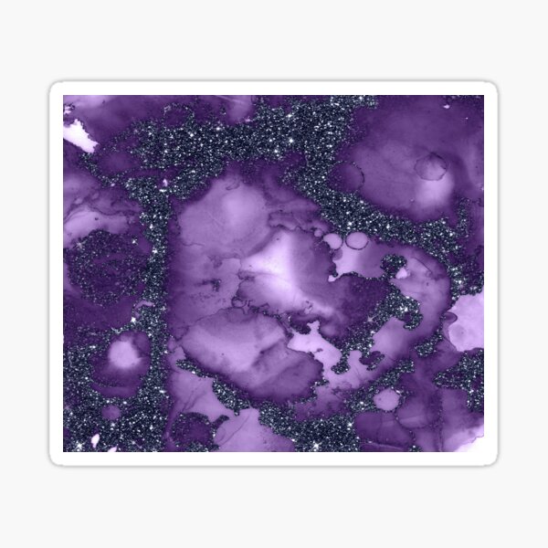 "Sparkling Ink Purple Glitter" Sticker by storyboxdesigns | Redbubble