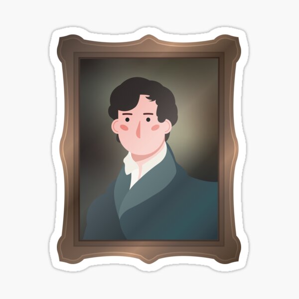 "Pride and Prejudice Mr. Darcy Portrait" Sticker by karyssadwipa ...