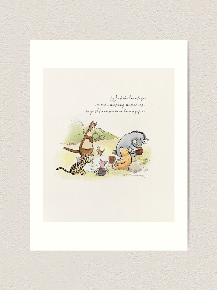 "Kanga Roo Winnie The Pooh Piglet Eeyore Tigger" Art Print for Sale by ...